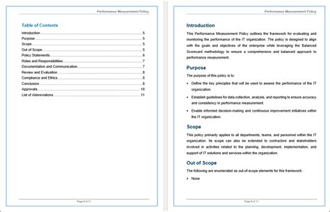 Cobit Performance Measurement Policy Template Itsm Docs Itsm