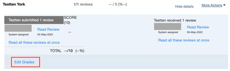 Click Edit Grades To Assign Or Modify Grades Ctlet York College