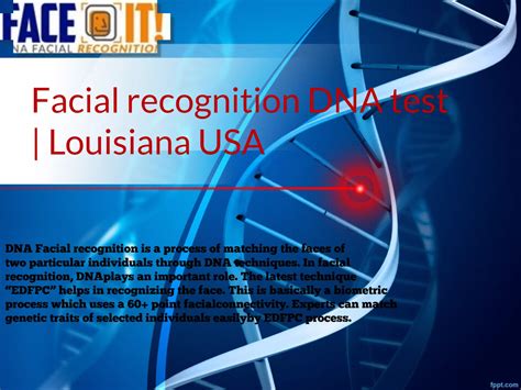 Facial Recognition Dna Test Ppt