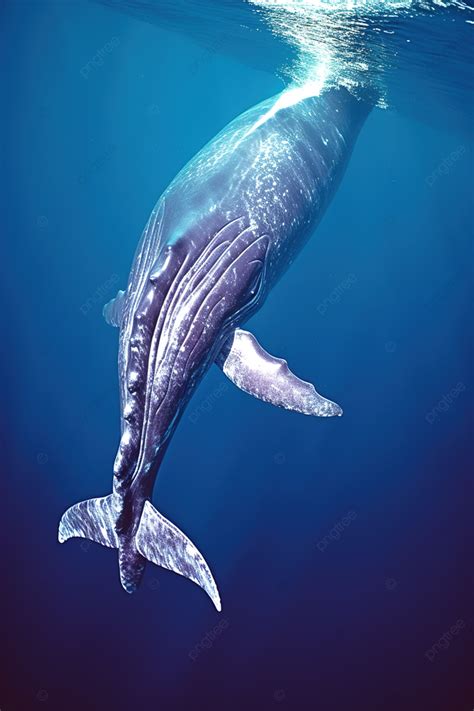 푸른 물에서 수영하는 혹등고래 배경 배경 화면 및 일러스트 무료 다운로드 Pngtree