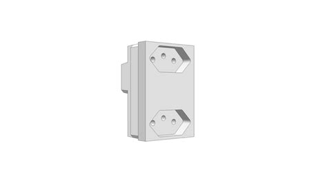 S70325174 Orion Duplex Brazilian Socket Outlet 2pe 10a 250v Fast