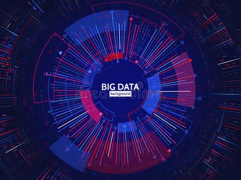 Big Data Connection Structure Abstract Element With Lines Dots And Binary Code Big Data