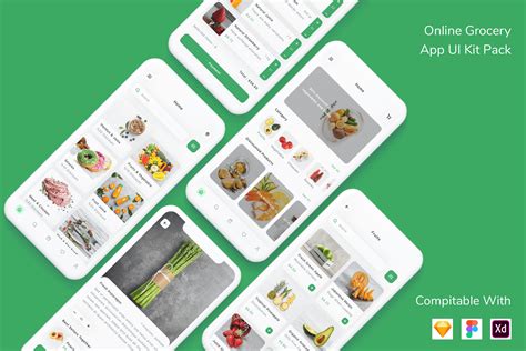 online grocery app ui kit pack graphic by betush · creative fabrica