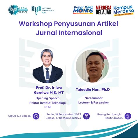 Lppm Itpln Mengadakan Workshop Penyusunan Artikel Jurnal Internasional Etechno