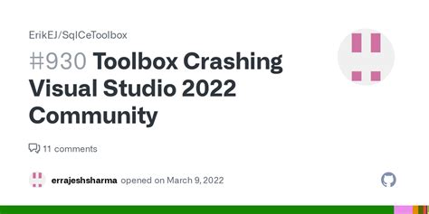 Toolbox Crashing Visual Studio 2022 Community Issue 930 ErikEJ SqlCeToolbox GitHub