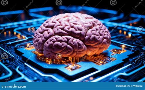 Silicon Neural Interface Stock Illustration Illustration Of
