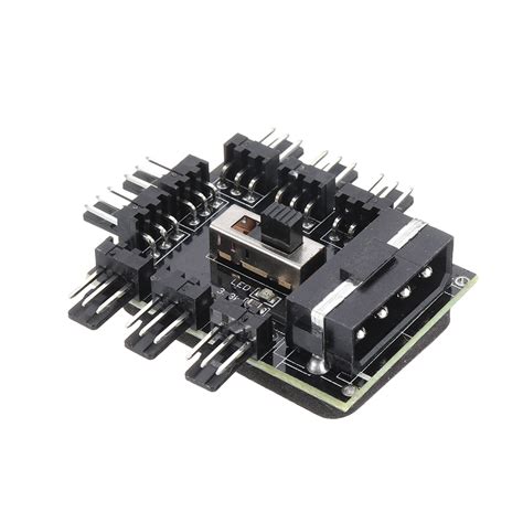 1 To 8 3pin Fan Hub Pwm Molex Splitter Pc Mining Cable 12v 4p Power Supply Cooler Cooling Speed