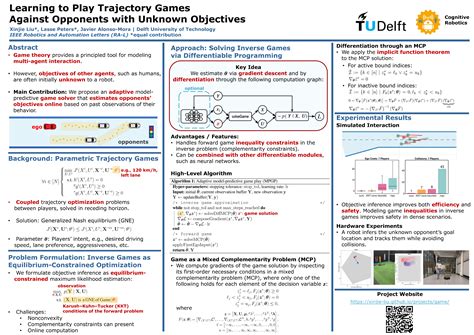 GitHub Xinjie Liu DifferentiableAdaptiveGames Jl RA L Learning To Play Trajectory Games