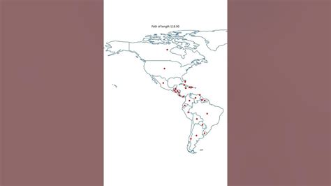 Path Animation Dijkstras Pathfinding From Canada To Argentina Youtube