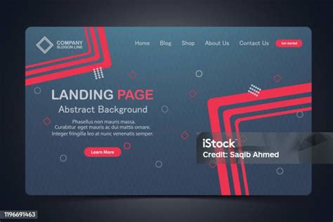 아름다운 방문 페이지 추상배경 웹사이트 벡터 템플릿 디자인 Php 프로그래밍 언어에 대한 스톡 벡터 아트 및 기타 이미지 Php 프로그래밍 언어 Html 가격