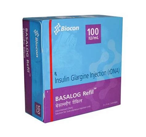 Basalog Refil Insulin Glargine Injection 100 Iu Ml 3 X 3 Ml Cartridges At ₹ 700 Piece In Nagpur