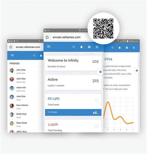 infinity responsive web app kit admin app application bootstrap
