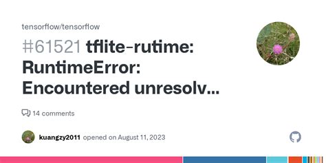 Tflite Rutime Runtimeerror Encountered Unresolved Custom Op