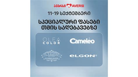 სპეციალური ფასები საყვარელი ბრენდების თმის საღებავებზე ავერსი