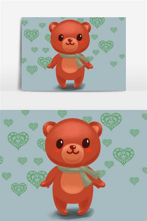 작은 곰 요소 귀여운 만화 일러스트 Png Psd 무료 다운로드 Pikbest