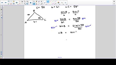 determine the number of triangles abc possible with the given parts c