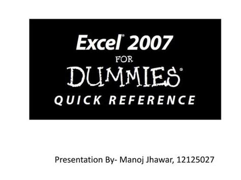 Excel Quick Reference Guidepdf
