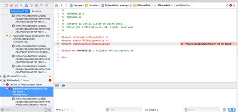Ios Compile Issues Newrelicagentnewrelich File Not Found · Issue