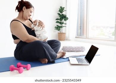 Fat Woman Carrying Newborn Baby Stock Photos Images Shutterstock