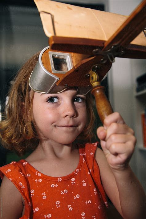 Girl With A Stereoscope By Stocksy Contributor Ali Lanenga Stocksy