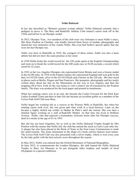 Find Out More About Nellie Halstead