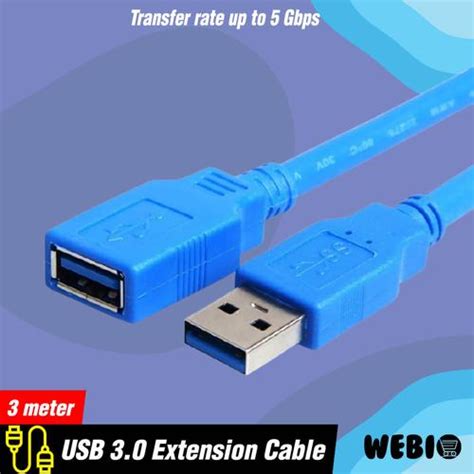 Promo Kabel USB 3 0 Extension Male To Female 3M Sambungan Extender 3 Meter Kota Bandung