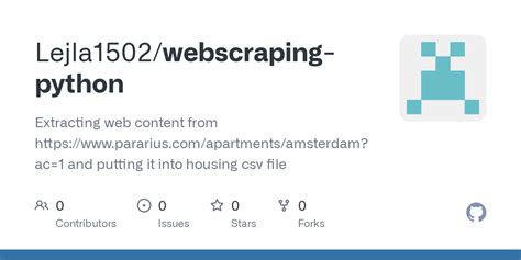 Github Lejla1502webscraping Python Pulling Web Content From