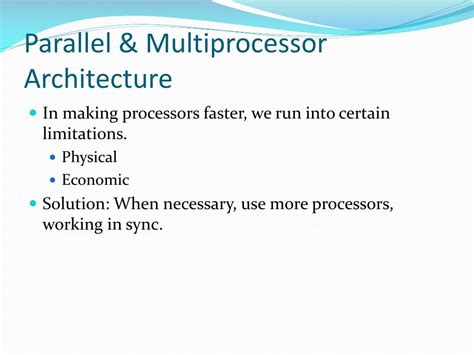 ppt parallel and multiprocessor architectures powerpoint presentation