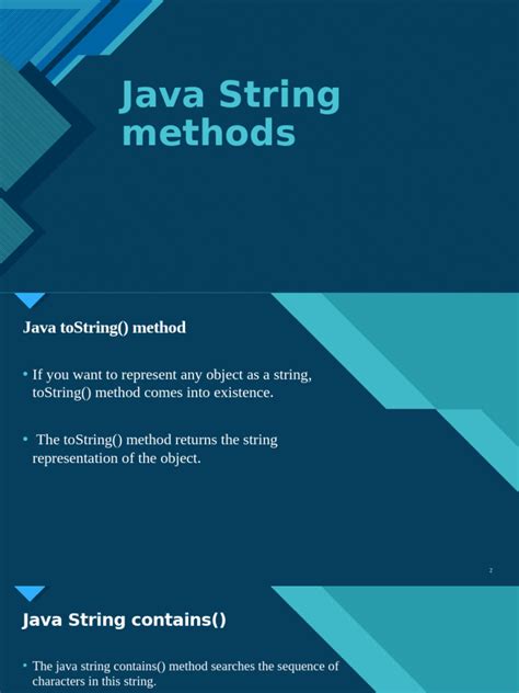Lecture 9 Java String Method Pdf