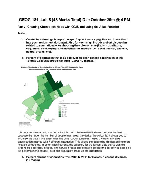 Geog 181 Lab 5 Geography GEOG 181 Lab 5 48 Marks Total Due October 26th 4 PM Part 2