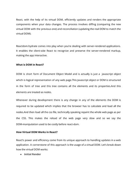 React Domvirtual Dom Pdf