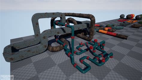 Modular Pipes Pack For Ue4 And Unity 3d Model By Abandoned World