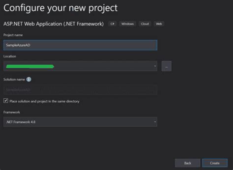 authentication mvc web application with azure ad
