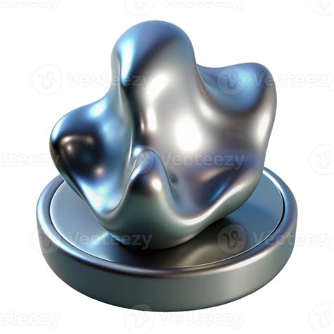 Dramatic Artistic A Liquid Mercury Sculpture Morphing Into Abstract Shapes Lit By A Single
