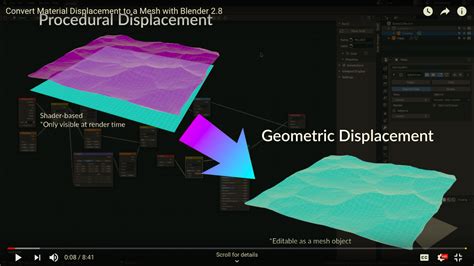 Convert Material Displacement To A Mesh With Blender 2 8 [free