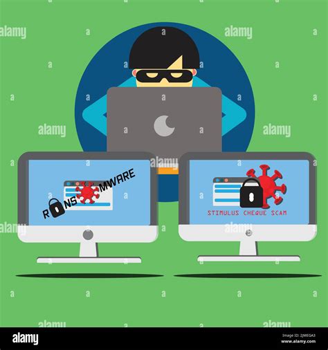 Scam Alert Hacker Attack And Web Security Vector Concept Phishing Scam Network And Internet