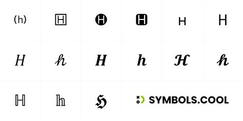 H Symbols ῌ 𝖍 𝙃 ⓗ 𝒽 🅗 Copy And Paste