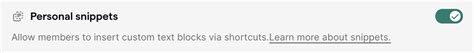 Create Snippets Grammarly Support
