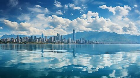 Edificios De Gran Altura De La Majestad Metropolitana En Guangdong Hong Kong Y Macao Foto Premium