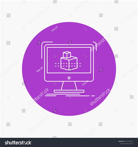 3d Cube Dimensional Modelling Sketch White Stock Vector Royalty Free