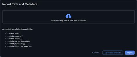 connect docs importing title and metadata via csv