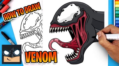 How To Draw Venom Cartoon
