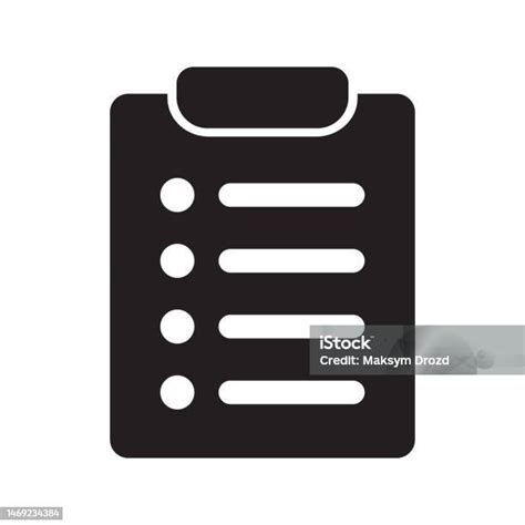 클립보드 및 체크리스트 아이콘입니다 프로젝트 관리 설문지 아이콘입니다 웹 사이트 및 앱 디자인에 대한 목록 벡터 아이콘을 수행합니다 노트에 대한 스톡 벡터 아트 및 기타