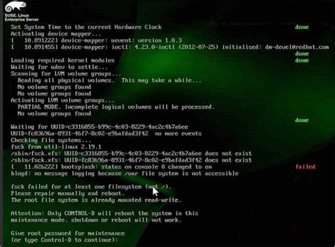 after the lvm is created on the suse platform the lvm cannot be started