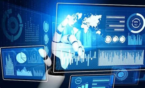 Premium Photo Robot Analyzing Business Data