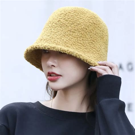 여름니트모자 여성용 겨울 버킷 모자 두꺼운 귀 보호 프랑스 양모 어부 니트 파나마 여성 방 외부 하이킹 티몬