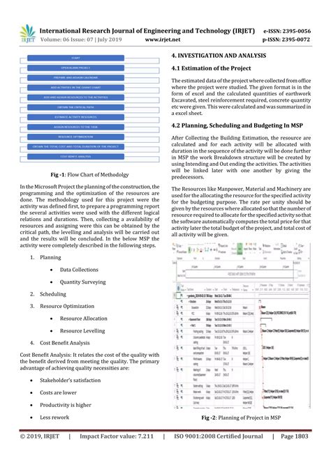 Irjet Planning And Scheduling For A Multi Storied Building Using Ms