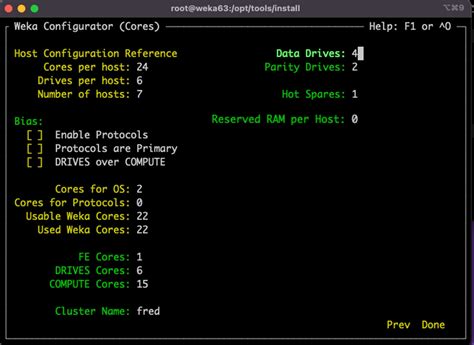Configure The Weka Cluster Using The Weka Configurator W E K A