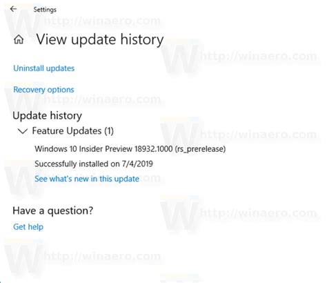 How To See Update History In Windows 10