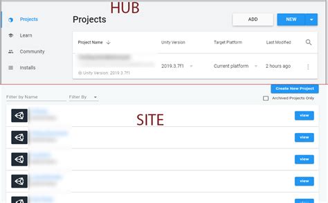 hub 2 3 0 not showing my in the cloud projects unity engine unity